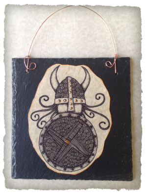 Food Ireland: Doodle Art Slate Viking