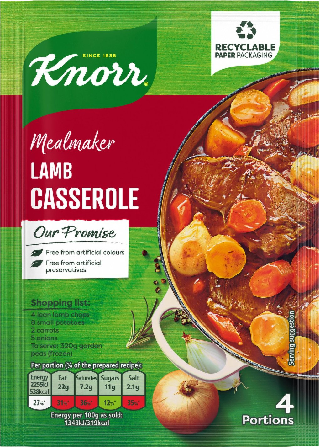 Food Ireland: Knorr Lamb Casserole 47g (1.7oz)