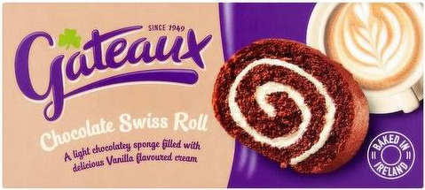 Food Ireland: Gateaux Choc Swiss Roll 195g (6.9oz)