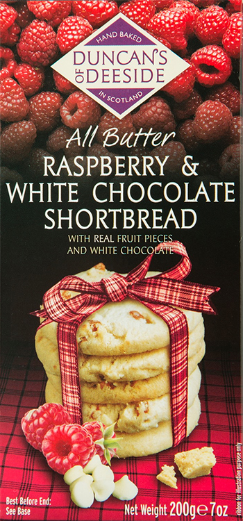 Food Ireland: Duncans Raspberry & White Choc Shortbread 200g (7oz)-Sell ...