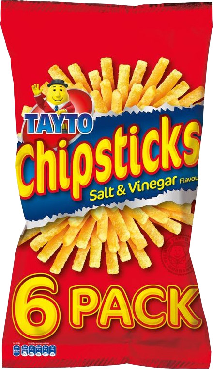Food Ireland: Tayto Chipsticks 6 Pack 168g (5.9oz)