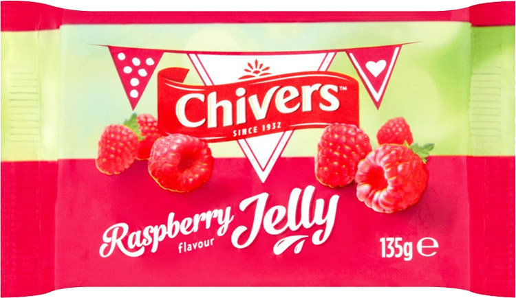 Food Ireland: Chivers Jelly Raspberry 135g (4.8oz) 2 Pack