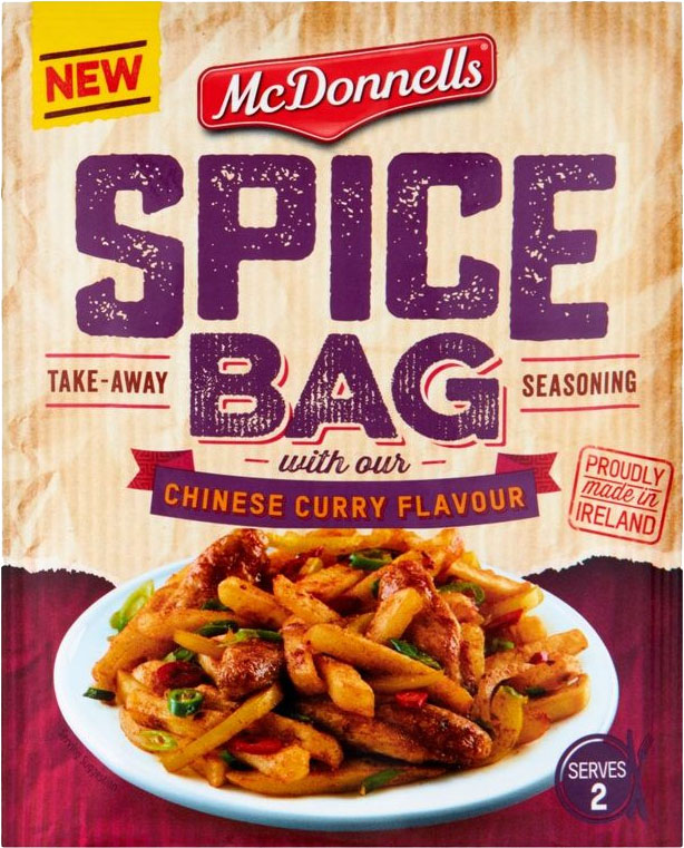 Food Ireland: McDonnells Spice Bag Chinese 40g (1.4oz) 4 Pack