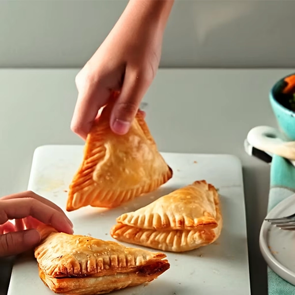 Bean and cheese pastry pockets